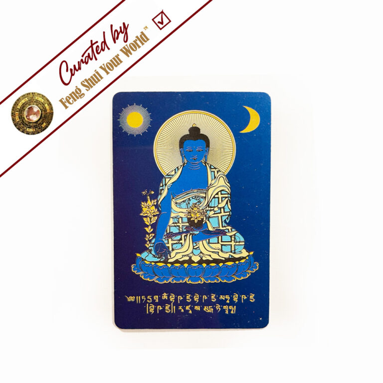 Blue Medicine Buddha Lotus Card | Feng Shui Your World