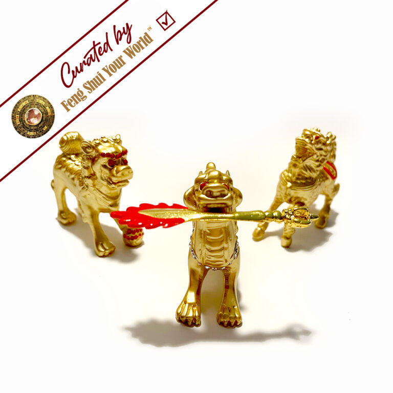 Three Celestial Guardians with Flaming Sword - Copper | Feng Shui Your ...