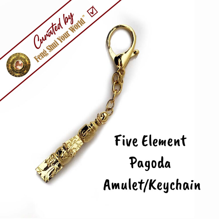 Feng Shui Amulets/Keychains - 5 Element Pagoda Amulet Keychain | Feng ...